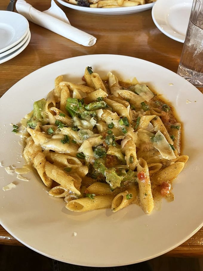 Pasta that doesn't apologize for being exactly what you want. The kind of comfort food that makes you temporarily forget about carb-counting and embrace the joy of eating.