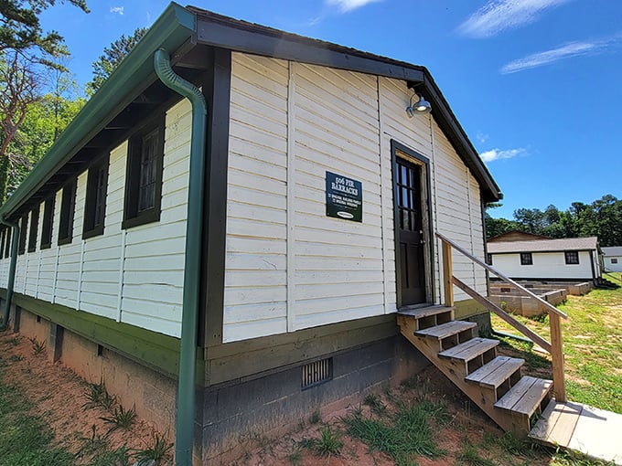 This unassuming barracks at Camp Toccoa trained the heroes of "Band of Brothers." Simple white walls that witnessed the making of extraordinary courage.