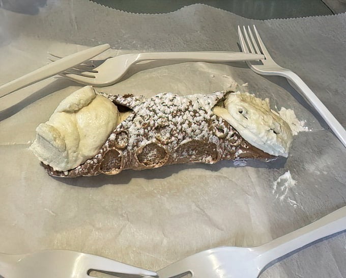 Sweet endings come wrapped in crispy shells – Campo's cannoli delivers that perfect crunch before surrendering to creamy, sweet filling that whispers "one more bite."
