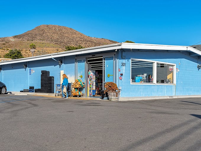 The little blue market that could – proving that sometimes the most authentic coastal experiences come in the most unassuming packages.