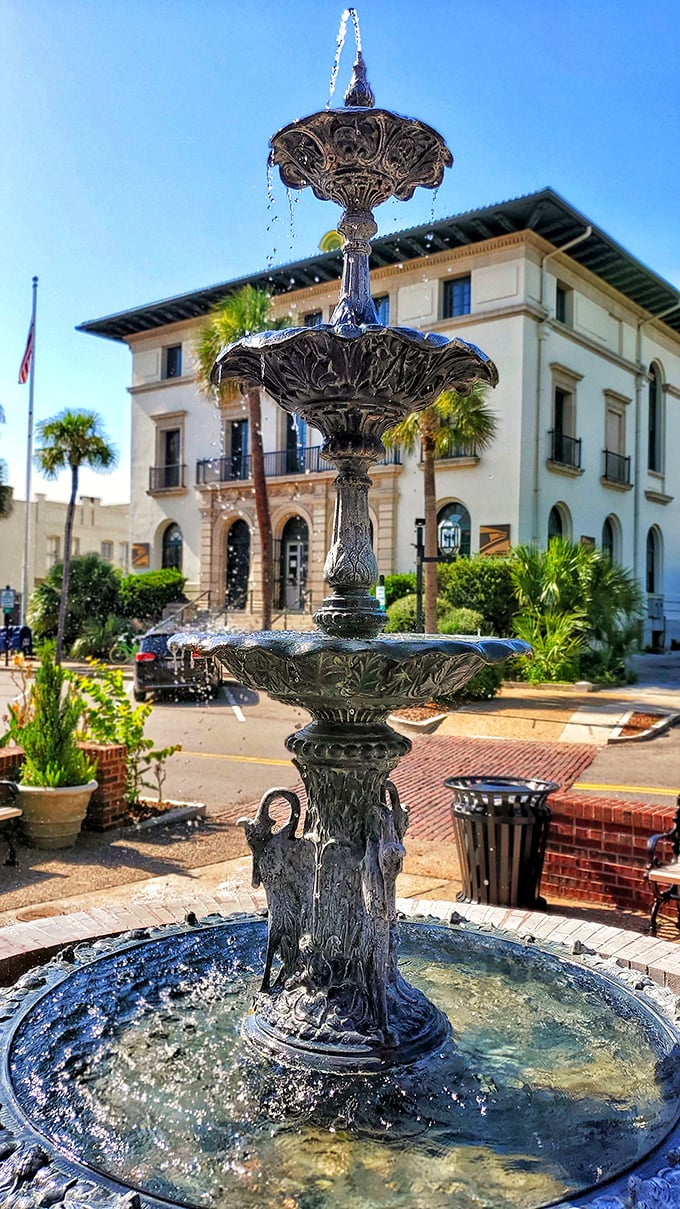 This ornate fountain isn't just decorative—it's the town's unofficial meeting spot where "I'll see you at the fountain" has been uttered for generations.