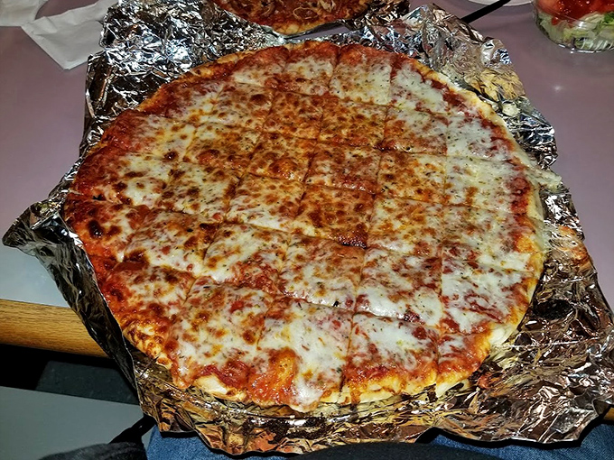 A classic cheese pizza that reminds you why sometimes the simplest things in life—like perfectly melted cheese on tomato sauce—are the best.