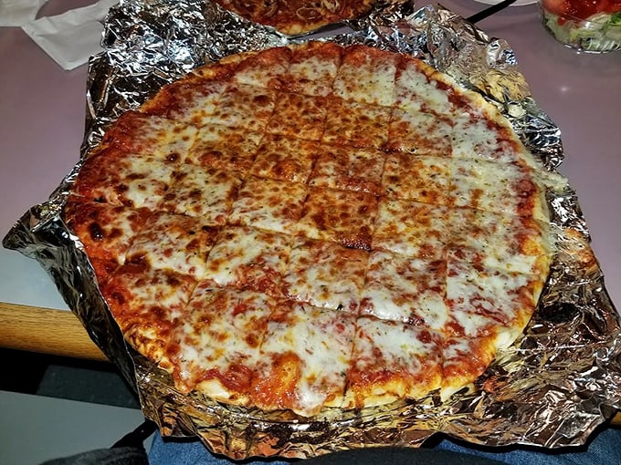 A classic cheese pizza that reminds you why sometimes the simplest things in life—like perfectly melted cheese on tomato sauce—are the best.