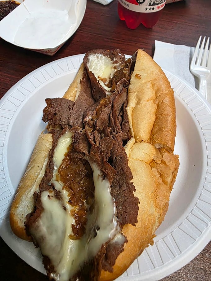 This cheesesteak isn't trying to impress Philadelphia—it's too busy impressing everyone in Girardville. Melty, meaty perfection in every bite.