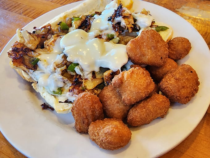 This loaded omelet with tater tots is the breakfast equivalent of finding an extra $20 in your pocket—an unexpected delight that makes your whole day better.