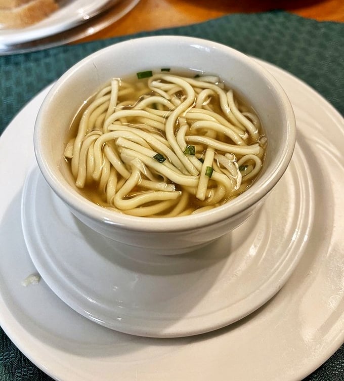 This chicken noodle soup isn't what your mom made when you had the sniffles—unless your mom was secretly a culinary genius hiding in Michigan.