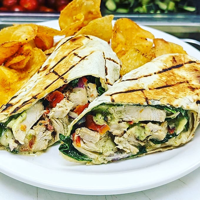 Fresh ingredients wrapped in a perfect tortilla—proof that sometimes the best gifts come in cylindrical packages.
