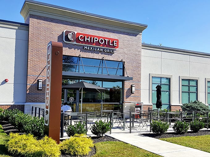 Even chain restaurants like Chipotle blend into Doylestown's aesthetic with tasteful brick facades – fast casual dining that respects the town's visual appetite.