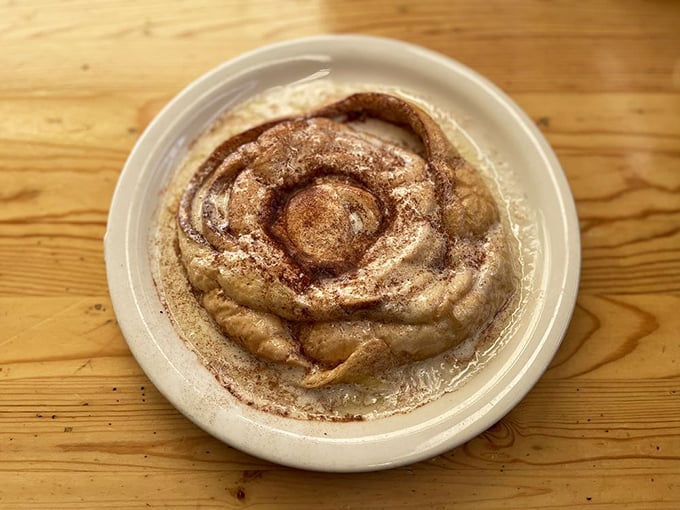The cinnamon roll isn't playing games—it's a spiral of sweet intention with a cinnamon swagger that demands respect.