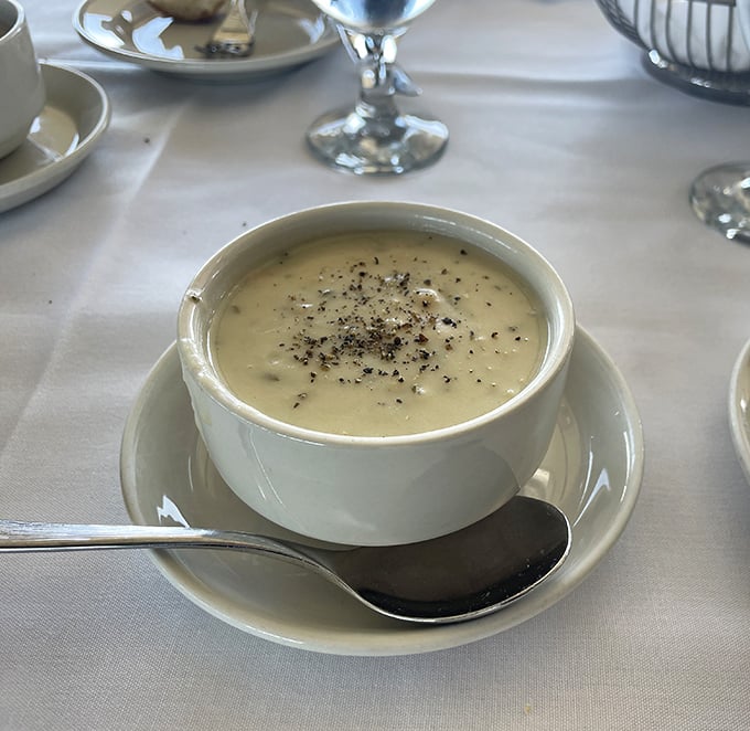 A bowl of clam chowder so creamy and comforting it makes foggy Bay Area days feel like they were invented just for this moment.
