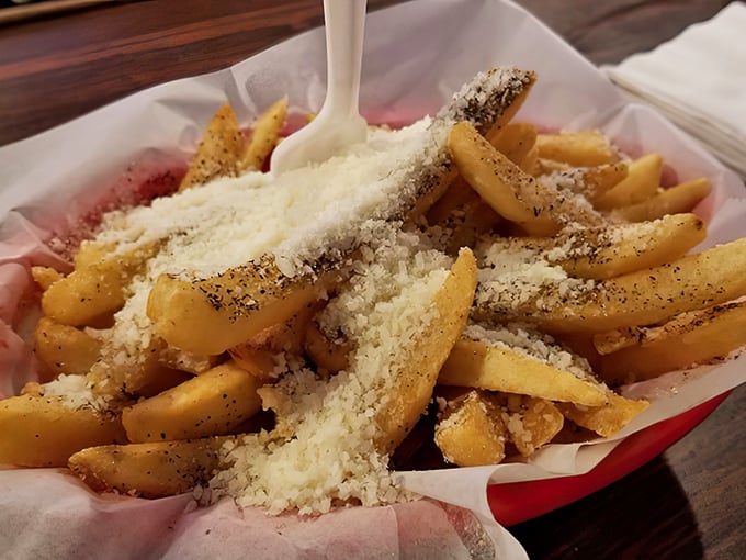 Fries dressed for a black-tie event – when cheese and gravy decide to get fancy together.