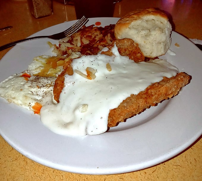 Comfort food that hugs your soul. This country fried steak smothered in gravy makes Monday feel like Saturday.