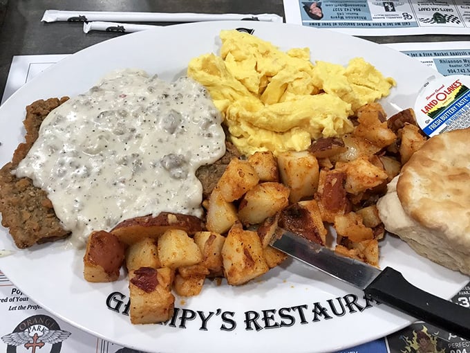 Country fried steak: where crispy exterior meets tender interior in perfect harmony. The gravy doesn't ask permission to make you happy.