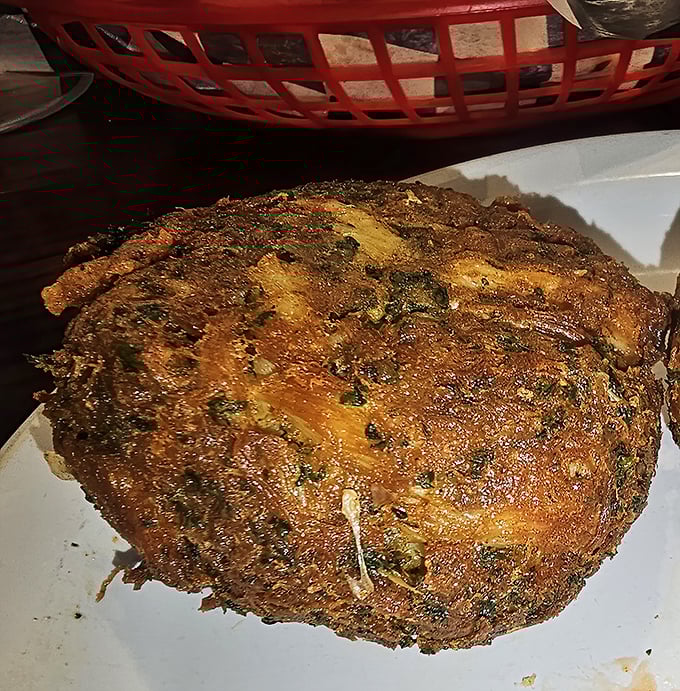 This isn't just a crab cake—it's Maryland on a plate. Crispy exterior giving way to seasoned crab meat that tastes like it just waved goodbye to the Chesapeake.