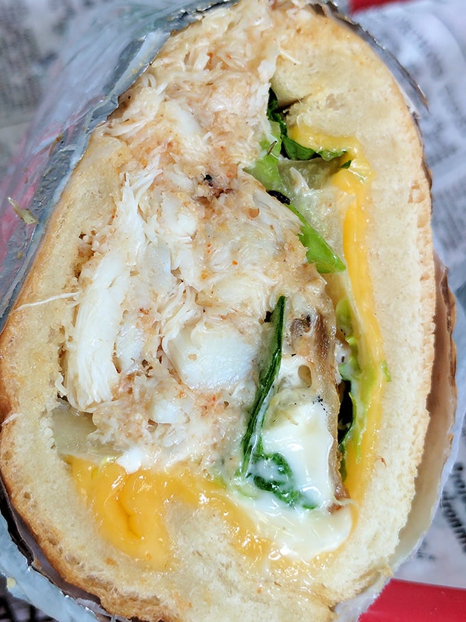 Behold the crab cheesesteak—where Philadelphia tradition meets Chesapeake Bay bounty. The melty cheese and tender crab create a sandwich worth crossing state lines for.