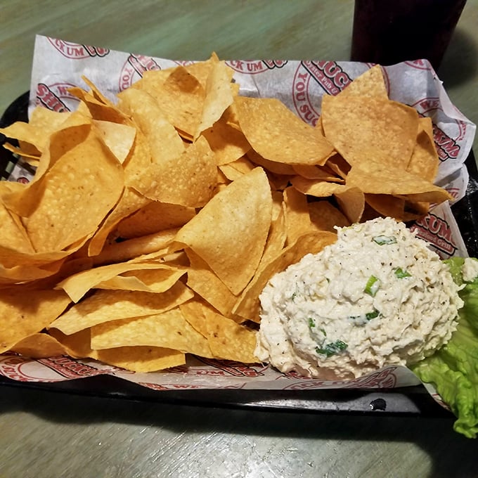 Crab dip and tortilla chips—the beach vacation power couple we all need in our lives. Simple, unpretentious, and utterly irresistible.