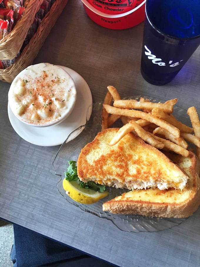 A sandwich that would make Neptune himself rise from the depths. Golden-toasted bread embracing seafood—it's the coastal hug your taste buds have been craving.