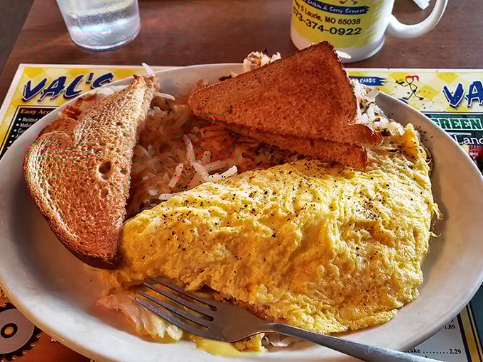 This Denver omelet isn't trying to reinvent breakfast – it's just perfecting it with each perfectly cooked, cheese-laden bite.