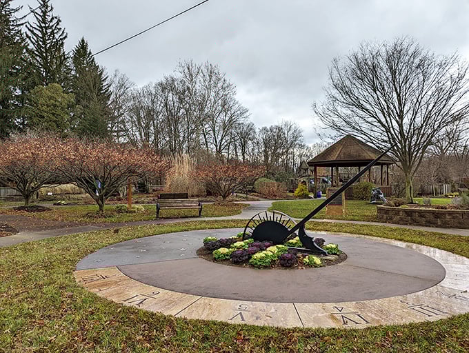 This sundial garden doesn't just tell time—it tells stories. In a world obsessed with digital everything, there's something magical about shadows doing the heavy lifting.