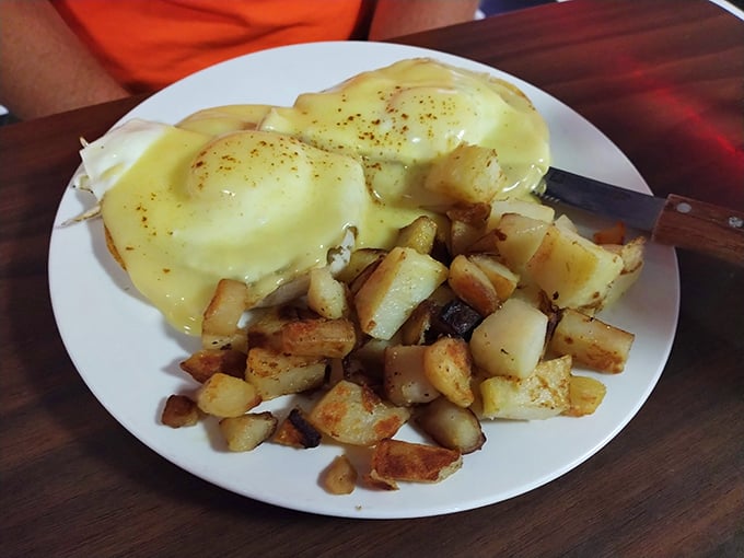 Eggs Benedict that makes you question why you ever attempted to make hollandaise at home—some magic is best left to the wizards.