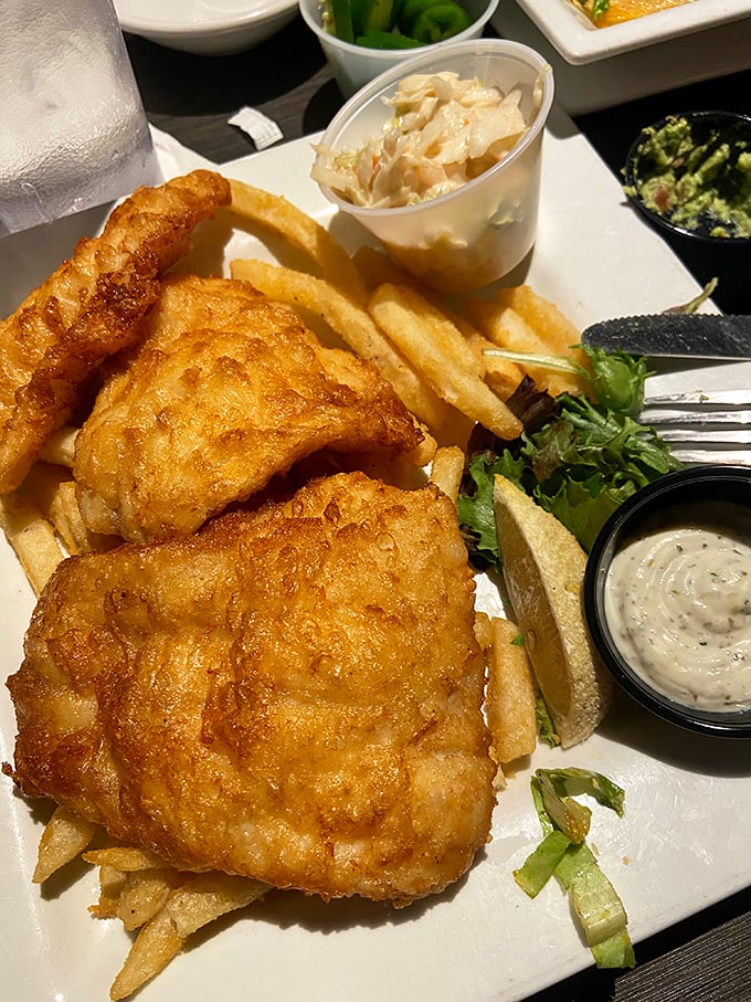 Golden-battered fish that shatters with each bite, paired with fries that could make a Brit homesick. Fish & Chips perfection exists in Farmington Hills.