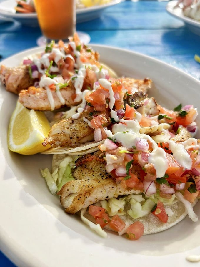 These fish tacos aren't just a meal—they're a vacation on a plate, complete with that perfect lime squeeze.