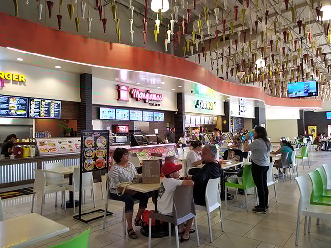 The food court offers that perfect shopping intermission—where the international language of "I'm starving after three hours of bargain hunting" is fluently spoken.