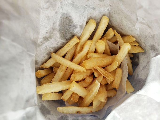 French fries done right—crisp, golden, and unapologetically simple. The perfect supporting actor to fried chicken's starring role.
