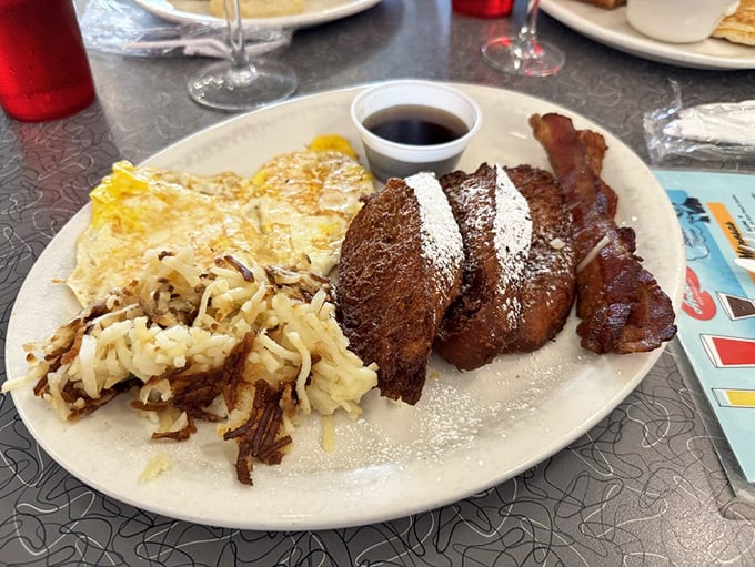 French toast and bacon – the breakfast power couple that's been making mornings worthwhile since before your alarm clock was invented.