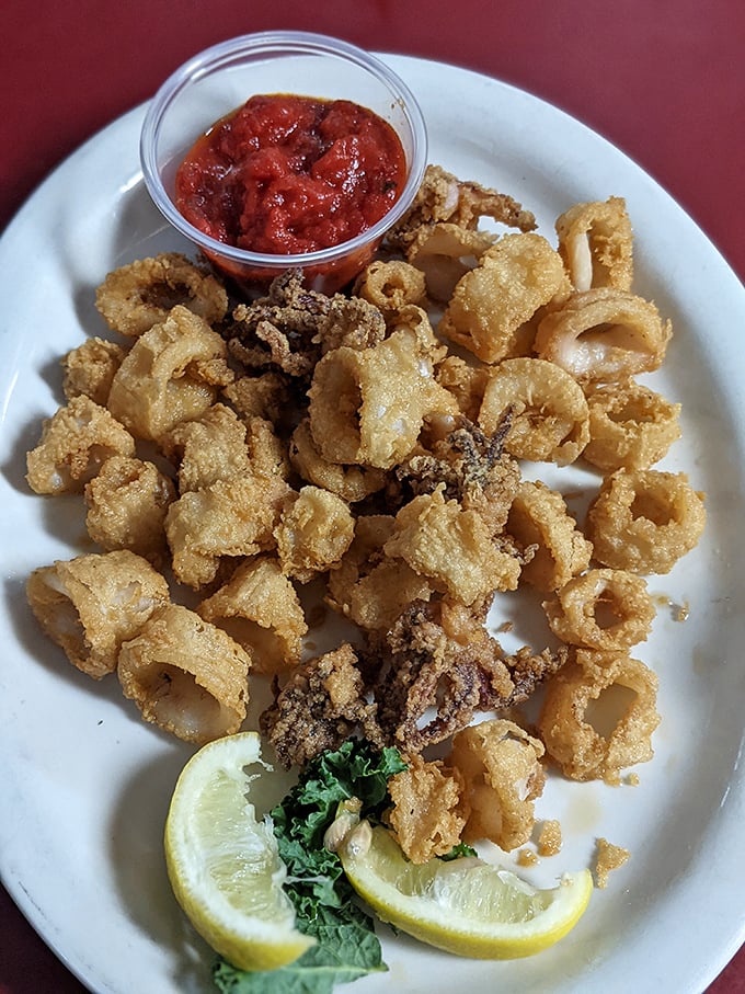 Fried calamari that actually tastes like something other than rubber bands—a rare and beautiful thing in this world.
