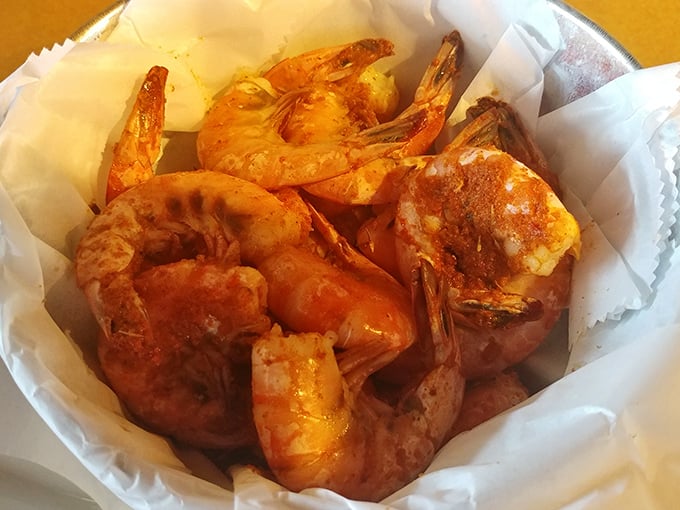 These plump fried shrimp aren't just seafood—they're little life rafts of happiness sailing through a sea of everyday dining disappointments.