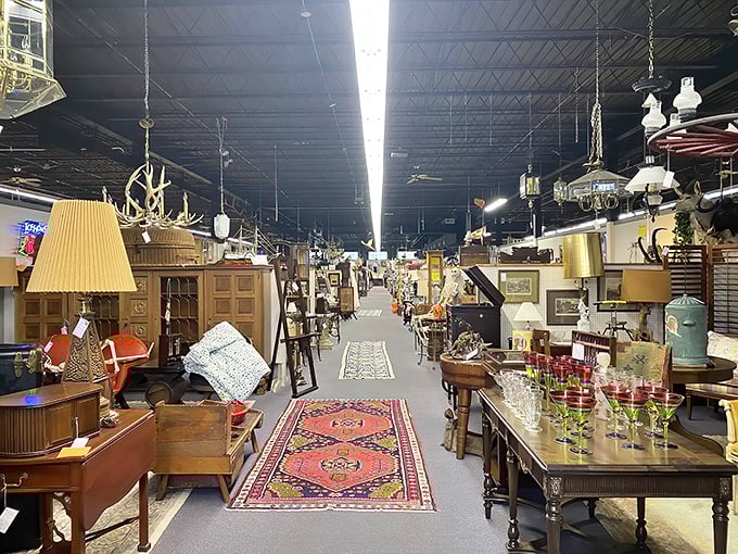 Furniture arranged with the precision of a museum and the temptation of a candy store. That oriental rug isn't just decor—it's the yellow brick road to design nirvana.