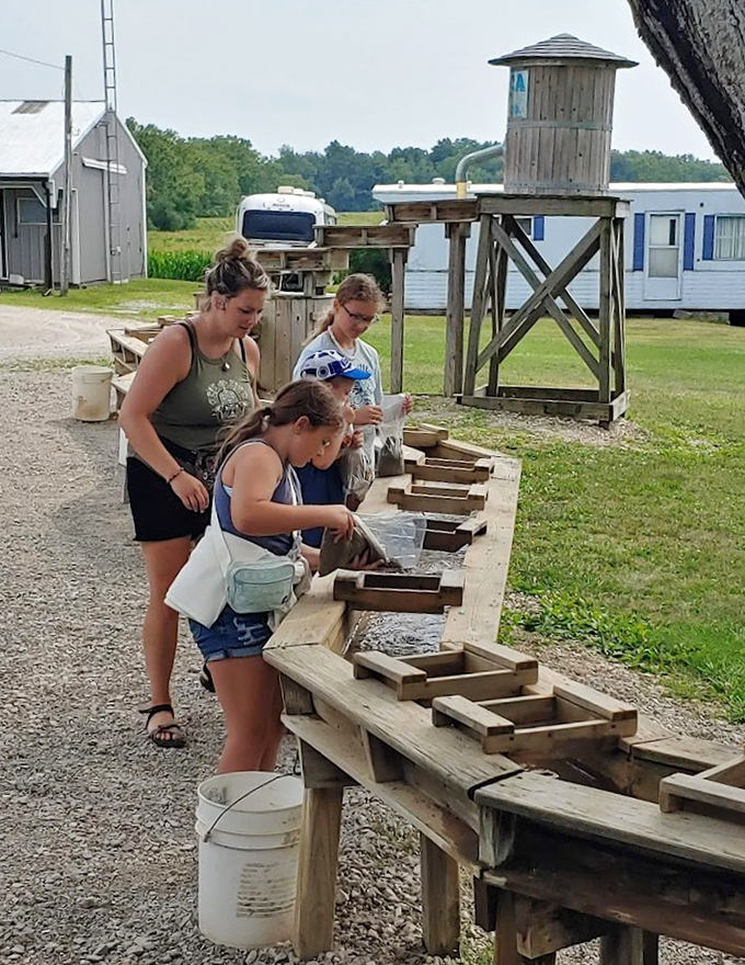 Panning for gems brings out everyone's inner prospector – suddenly we're all searching for fortune in small stones.