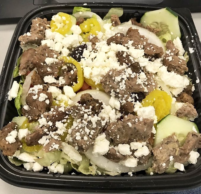 This Greek salad isn't just eating your vegetables—it's a Mediterranean vacation for your taste buds, complete with generous feta crumbles.
