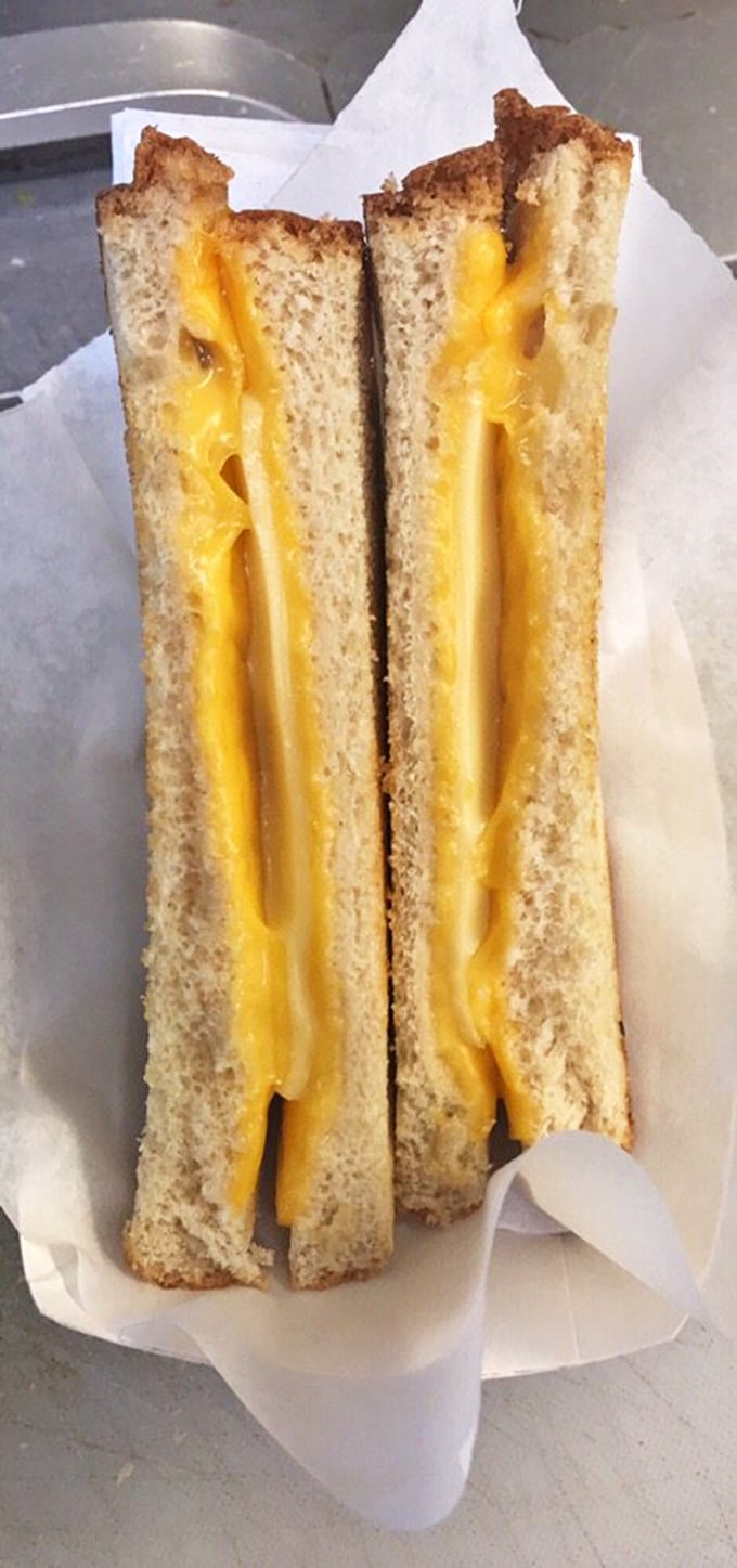 The grilled cheese sandwich that makes you question why anyone would complicate such a perfect formula—melty, golden, and utterly comforting.
