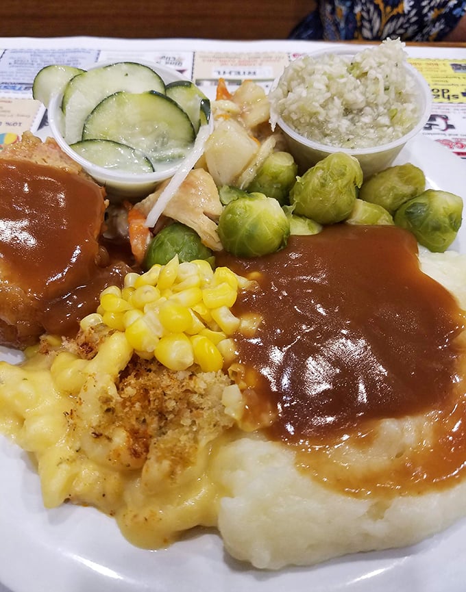 A Pennsylvania Dutch greatest hits album on one plate – featuring that perfect balance of savory and sweet that defines the region's cuisine.