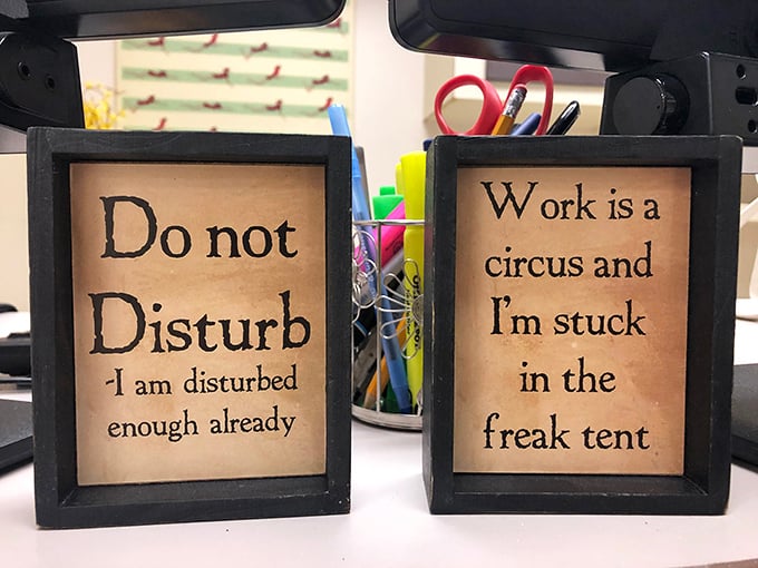 Office humor that speaks to your soul. These little frames perfectly capture that Monday morning feeling we've all experienced since 1972.