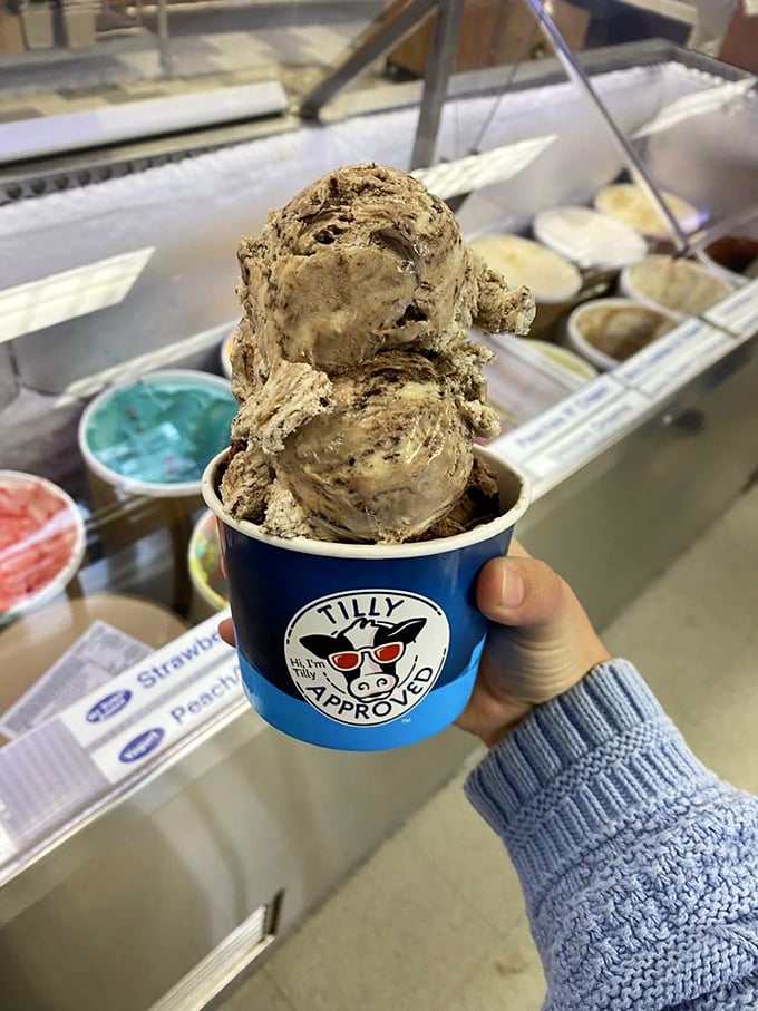 This isn't just cookie-studded ice cream; it's a treasure hunt where every bite yields another delicious discovery.