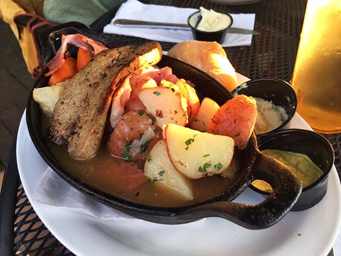 This Irish kettle dinner isn't just food—it's a warm hug in cast iron form, with tender potatoes, carrots, and meat swimming in savory broth.