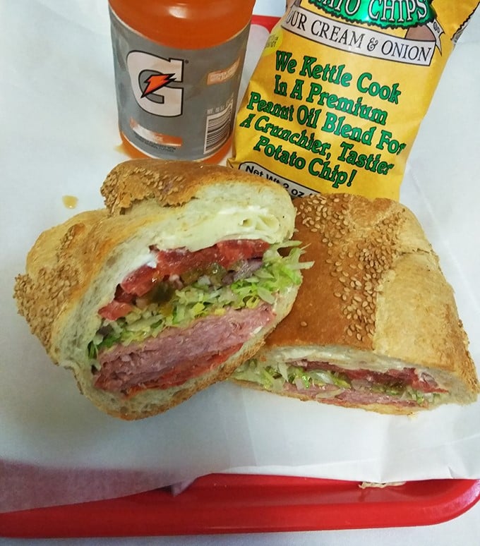 The Italian combo isn't just a sandwich—it's a masterclass in meat-to-bread ratio, with each ingredient playing its essential role in the flavor symphony.