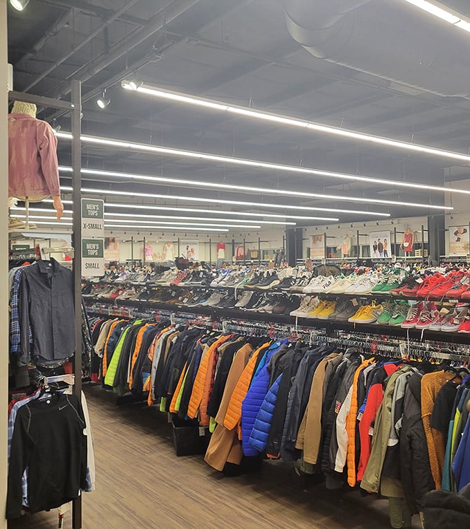 Winter wear that won't freeze your bank account. These colorful puffers and jackets are like a North Face catalog that's been marked down by 70%.