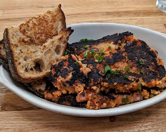 Blackened goodness with a side of sourdough—this jambalaya-inspired dish proves that sometimes the most delicious things come from breaking all the rules.