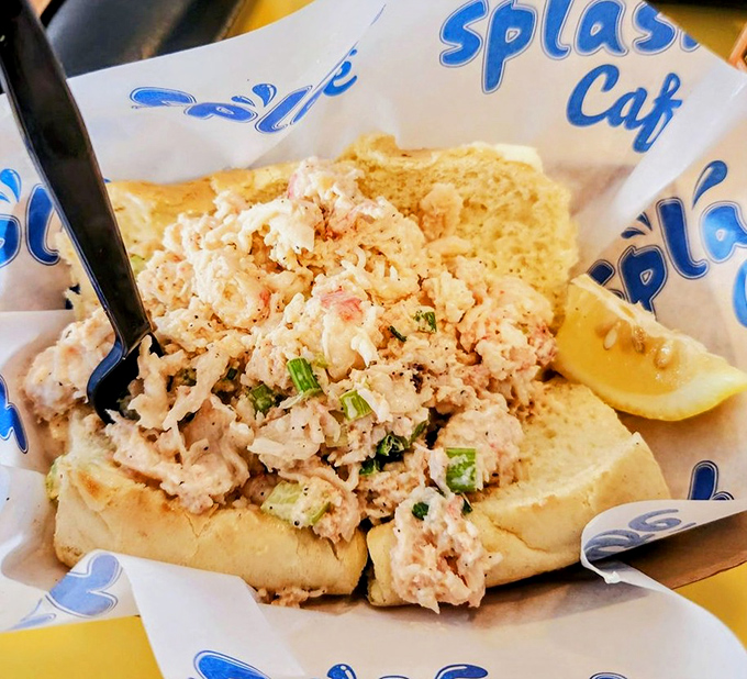 Their lobster roll doesn't try to be New England—it's confidently Californian, with chunks of sweet meat nestled in a perfectly toasted roll.