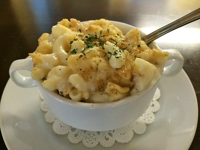 Mac and cheese that achieves the impossible trifecta: creamy, cheesy, and somehow light enough that you don't feel guilty ordering seconds.
