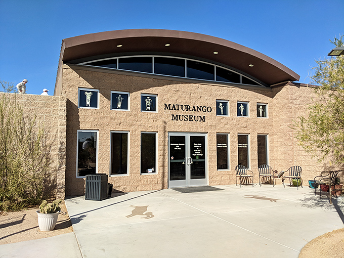 The Maturango Museum stands as Ridgecrest's cultural heart, its desert-toned architecture blending perfectly with the landscape it celebrates inside.