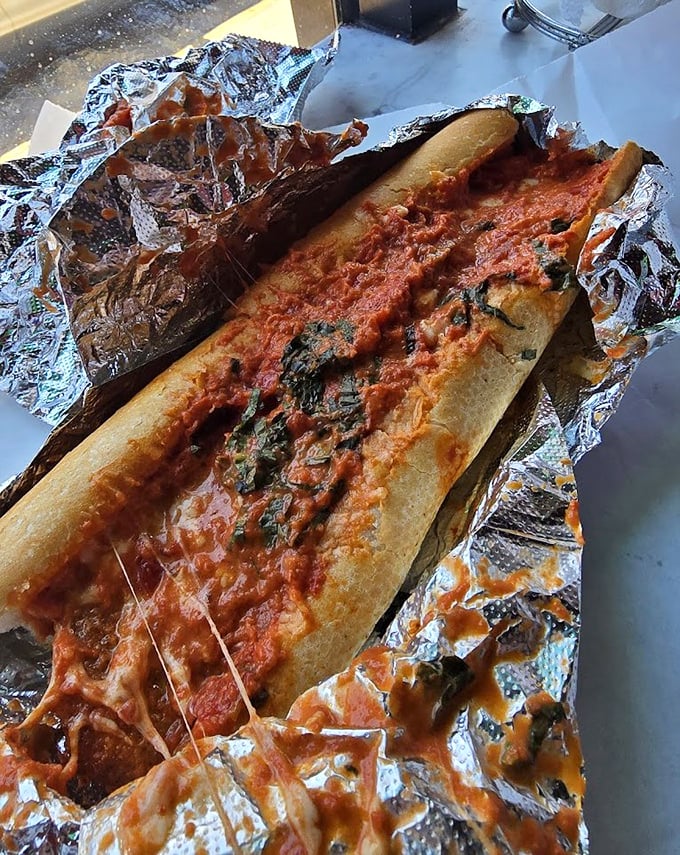 Red sauce dreams come true in sandwich form. This meatball sub doesn't need fancy tricks—just honest ingredients and generations of know-how.