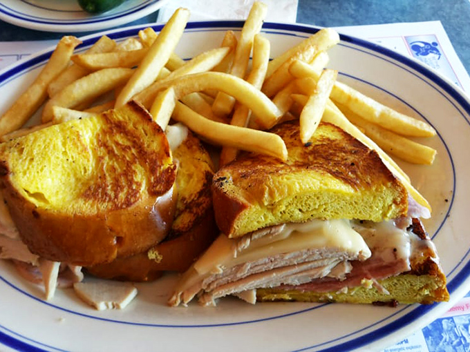 The Monte Cristo sandwich—where French toast meets deli counter in a harmonious marriage that proves breakfast and lunch were always meant to be together.