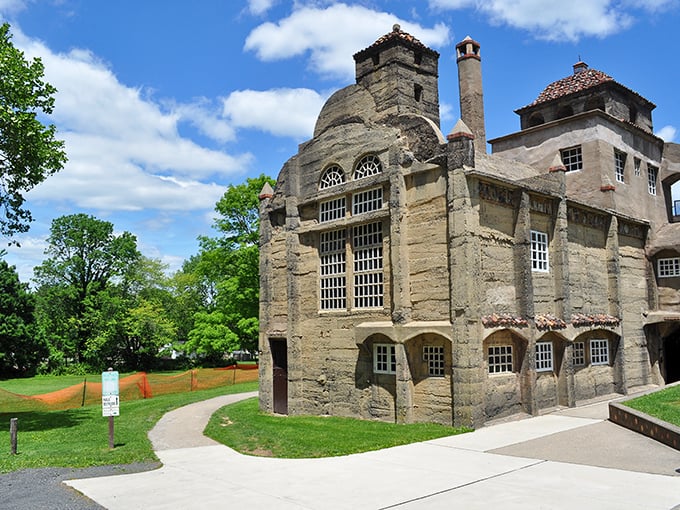 The Moravian Pottery & Tile Works Museum looks like it was transported from medieval Europe, yet it's pure Pennsylvania – a living history of American craftsmanship.