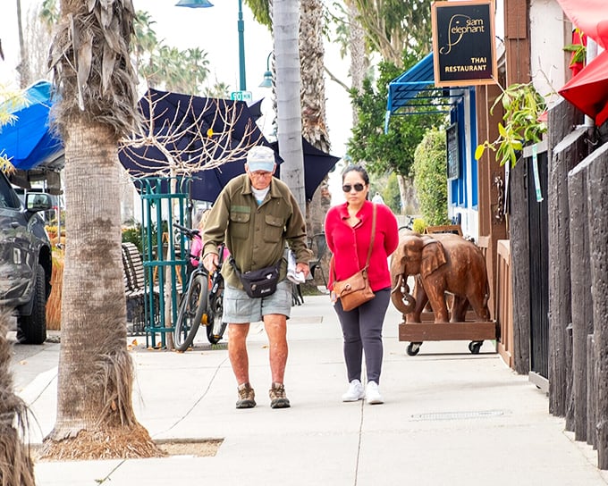 The Siam Elephant sign stands as testament to Carpinteria's unexpected culinary diversity. In small towns, sometimes the best Thai food appears exactly where you least expect it.