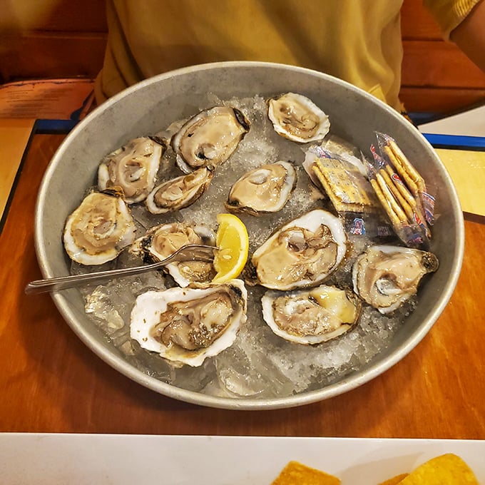 Fresh oysters on ice with a squeeze of lemon – sometimes the simplest pleasures are the most profound.